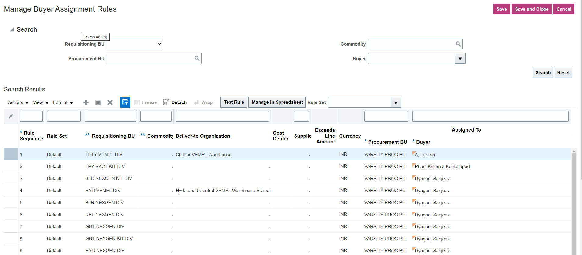 How to assign group of buyers to a single Purchase Requisition using Buyer Assignment Rules ...