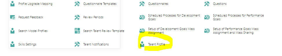 What is the privilege to add talent profile icon under my client group ...