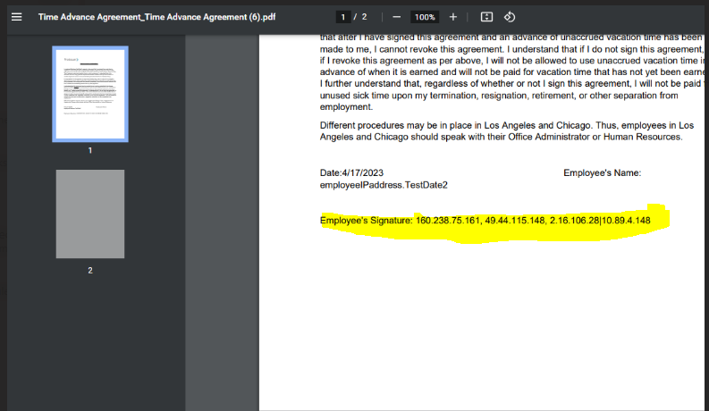 Ip Address Getting Display 4 Times In Rtf Template For Electronic Signature Task — Cloud