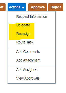 Expenses - Difference between Delegate, Reassign and Route Task from Approval Point of View ...