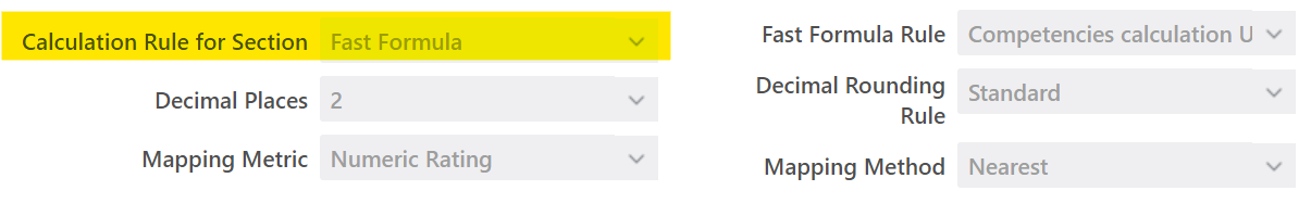 Performance Management Item Rating Calculation Using Fast Formula — Cloud Customer Connect