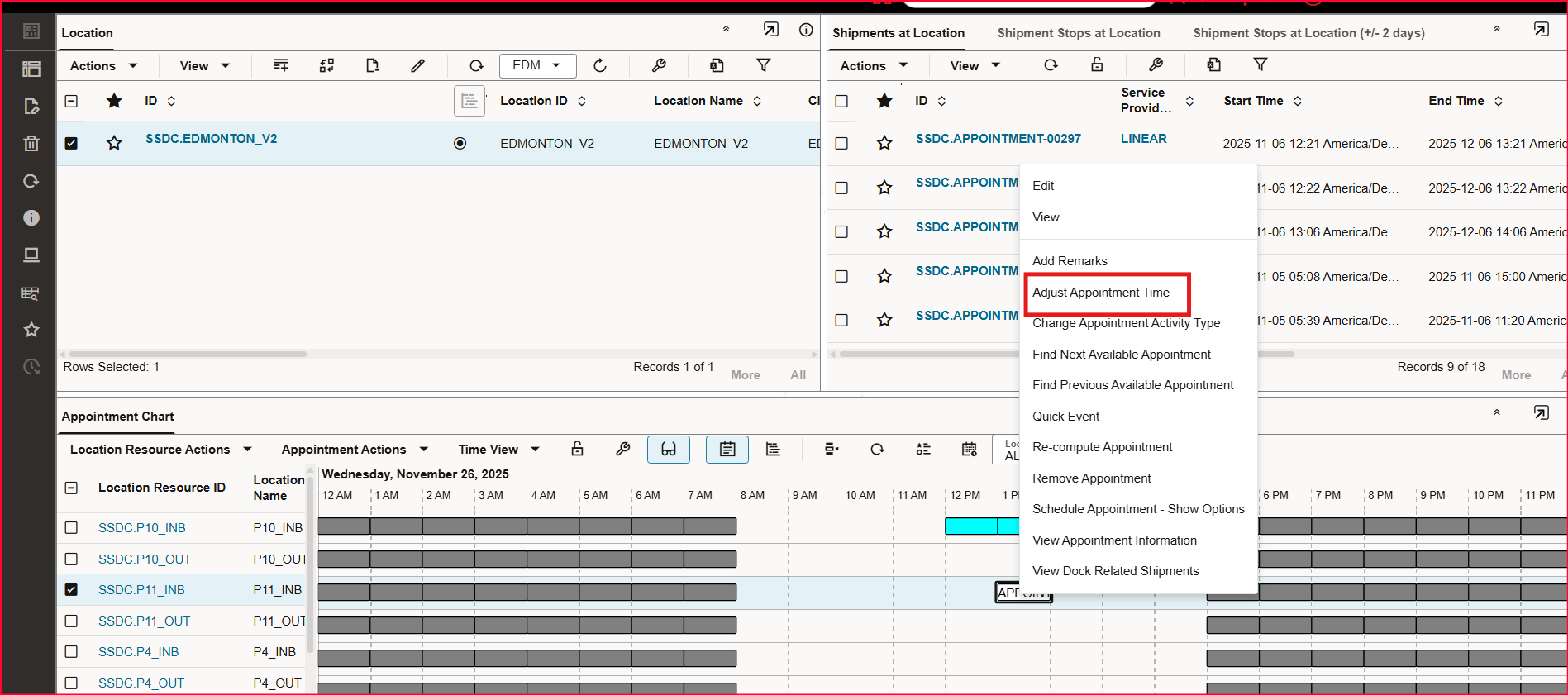 ACL for Adjust Appointment Time — Cloud Customer Connect