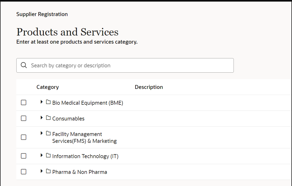 How to change the multiple selection search in Next Gen Supplier Reg ...