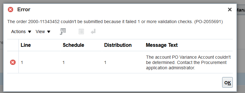 Po Variance Account Cant Be Determined — Cloud Customer Connect