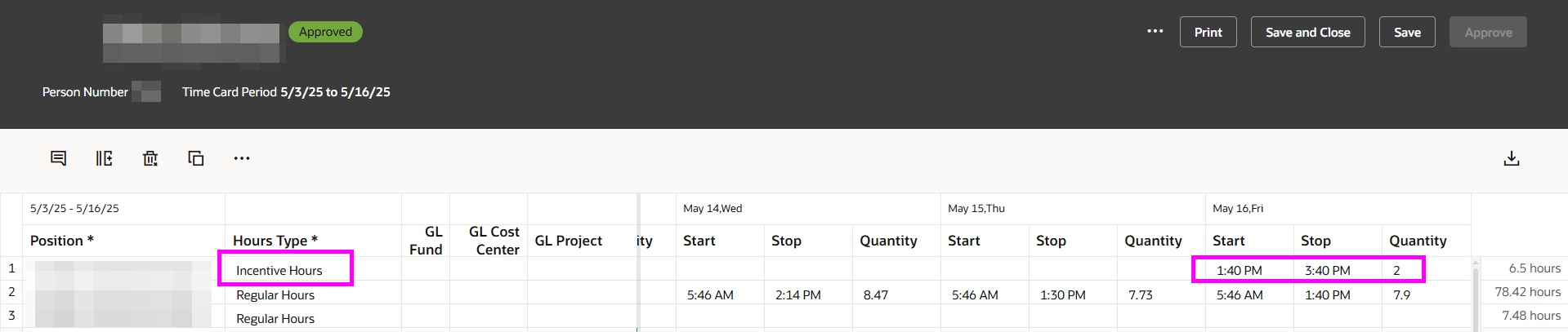 Redwood Timecard Hours Type Suddenly Disappearing — Cloud Customer Connect