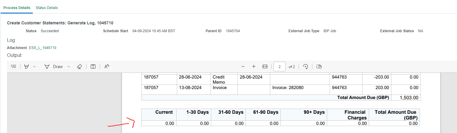 Create Customer Statement - Buckets Don't Work — Cloud Customer Connect