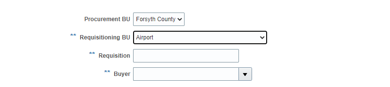 How to limit the requisition BUs when searching requisition lines? — Cloud Customer Connect
