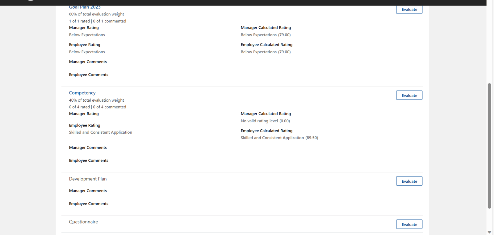 Is there any way to change the "Questionnaire" to customize it for a particular performance ...