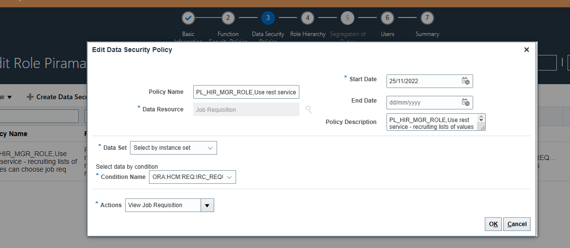 how to add new condition name in data security — Cloud Customer Connect