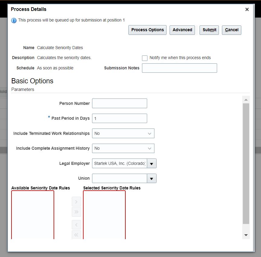 Seniority Date Rule not available in Schedule Process 'Calculate ...