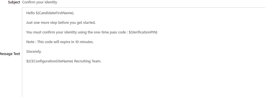 how to set up the time for candidate to enter the code to accept offer ...