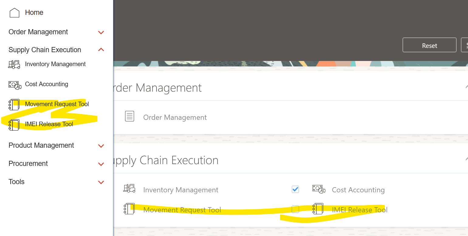 How to remove access for Movement Request Tool and IMEI Release Tool under supply chain ...