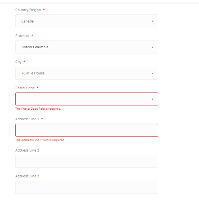 Job Application: Is it possible to Re-arrange the address field for a specific country only ...