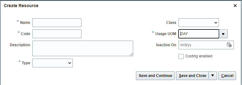 Resource defined with Usage UOM as Day. System should calculate ...