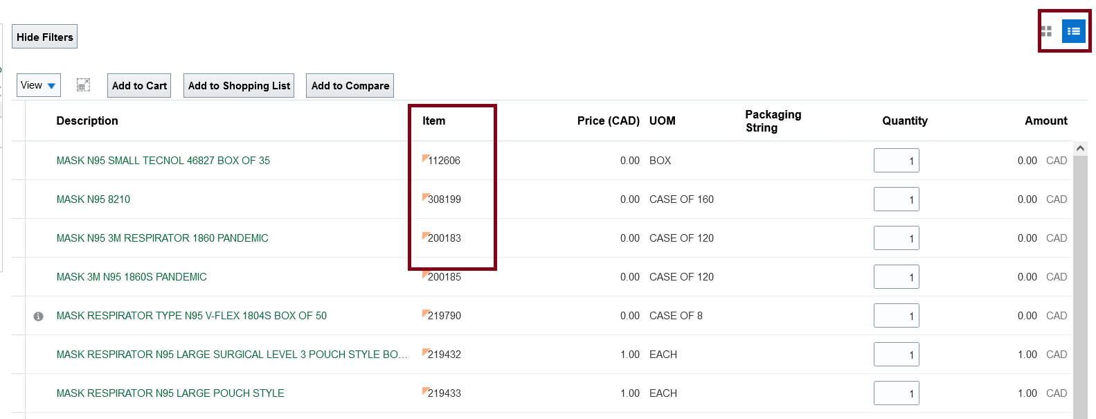 Responsive SSP UI List View — Cloud Customer Connect