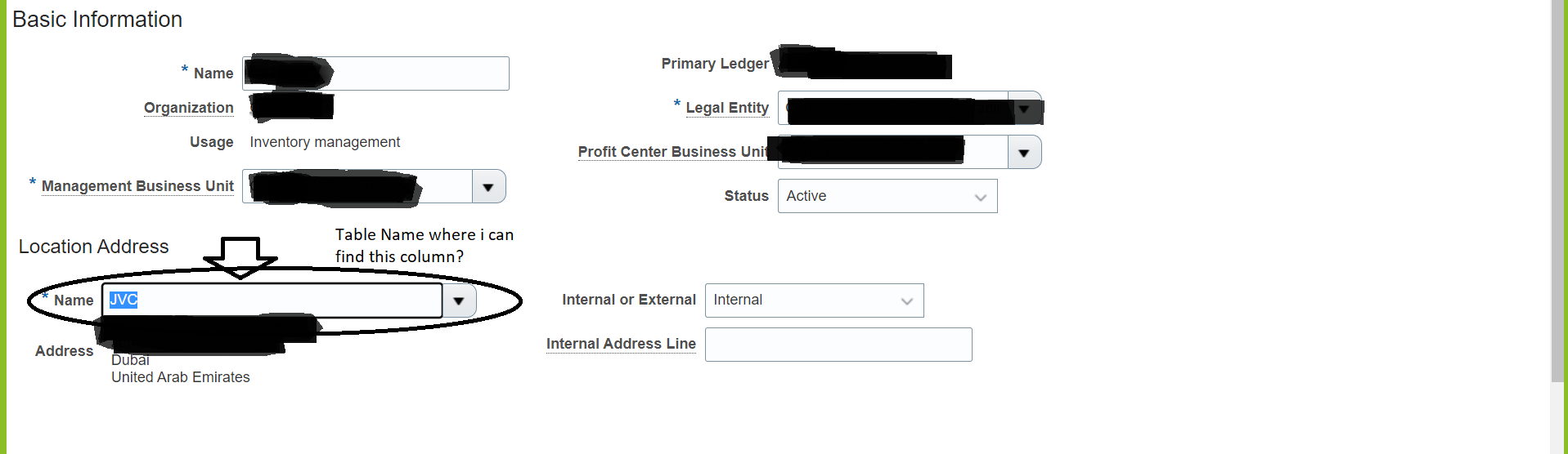 In Oracle Fusion Which Table Locations Name Customer Connect