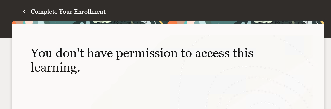 Employee Is Getting Error When Enrolling To Offering In Oracle Learning Cloud — Cloud Customer