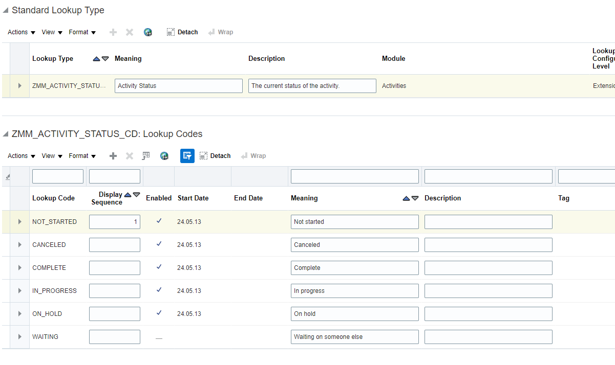 How Can I Deactivate Values In A Standard Lookup — Cloud Customer Connect