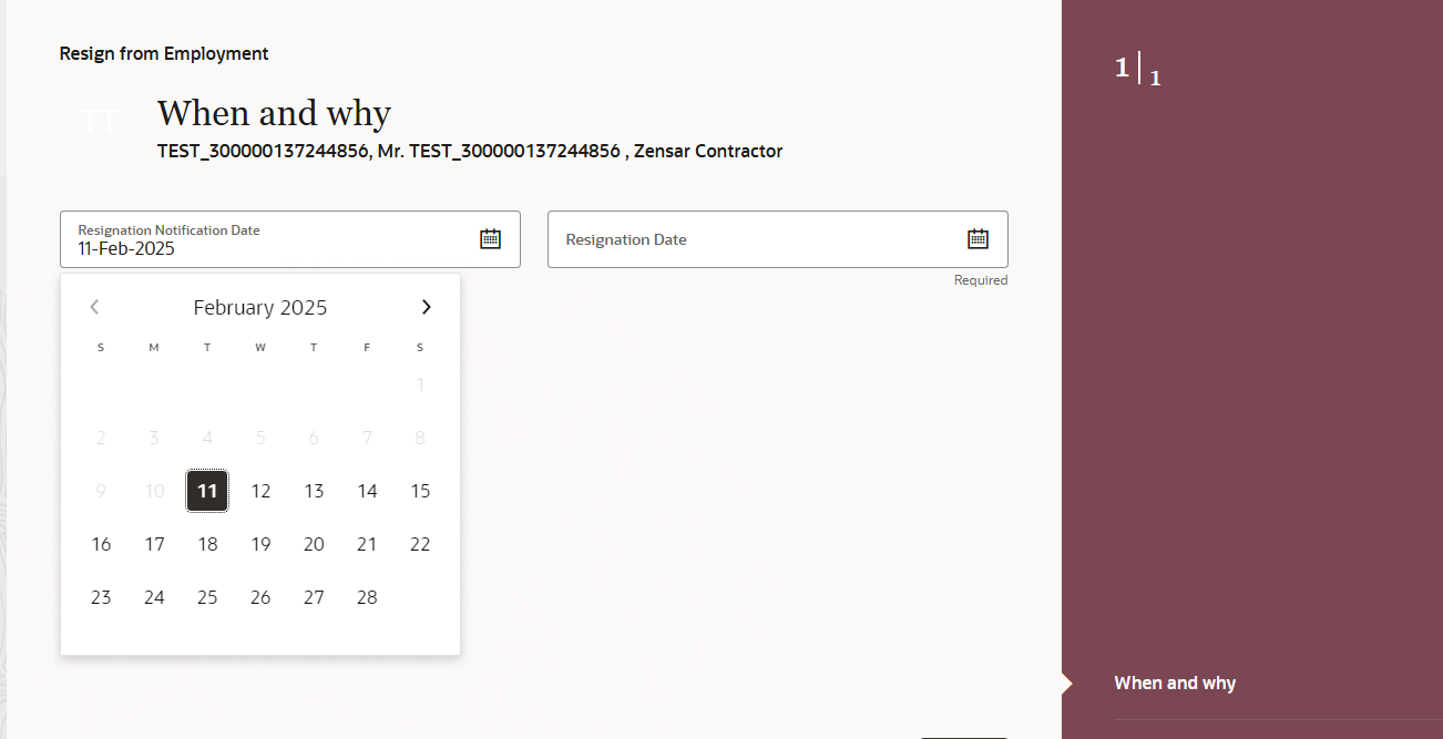 How Can We Make Notification Date Read Only At Redwood Resignation And Termination Page — Cloud