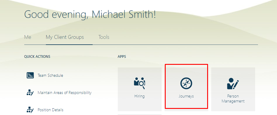 My client group>Journeys, Journeys page is not landing - custom role — Cloud Customer Connect