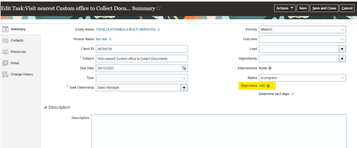How to enable Objectives on Activity Task Edit Layout. — Cloud Customer ...