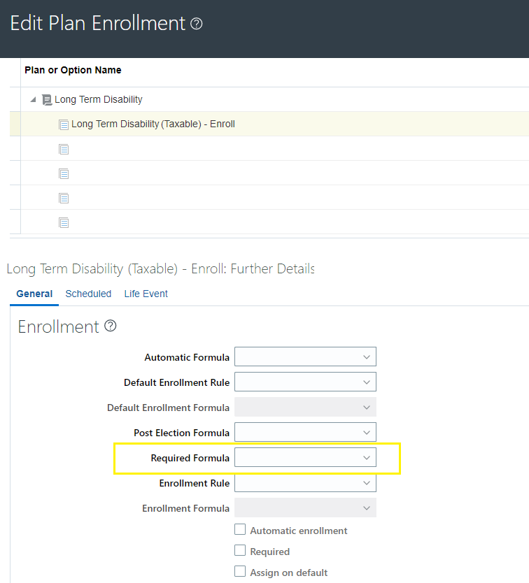 Enrollment Required Fast Formula — Cloud Customer Connect