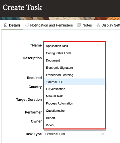 Why are available task types in Journeys different than on the Create ...