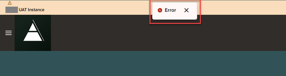 Error Popup Appears When Navigating to Maintenance Execution Page ...