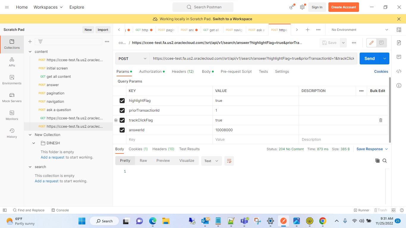 What Response Body Can I Expect In Postman For B2B KM Search Api ANSWER If Status Code Is 200 Ok 