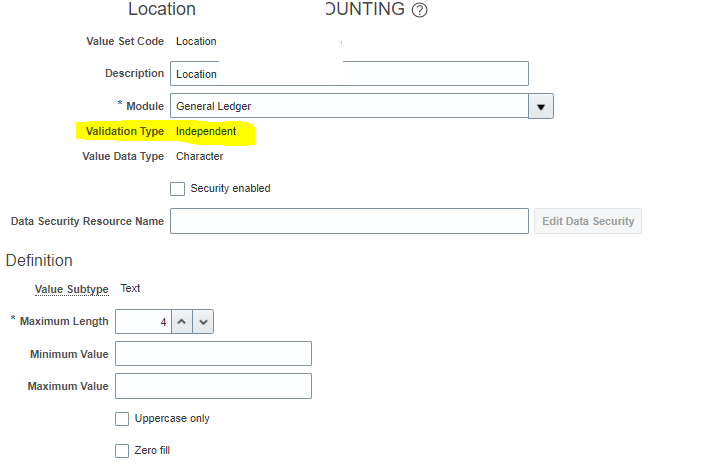 How To Create Dependent Value Set Value Through Gl Rapid Implementation Sheet — Cloud Customer