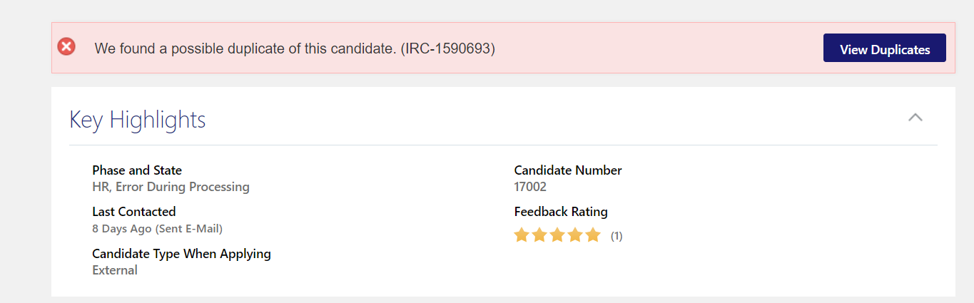 How to ignore duplicate candidate error and continue with record ...