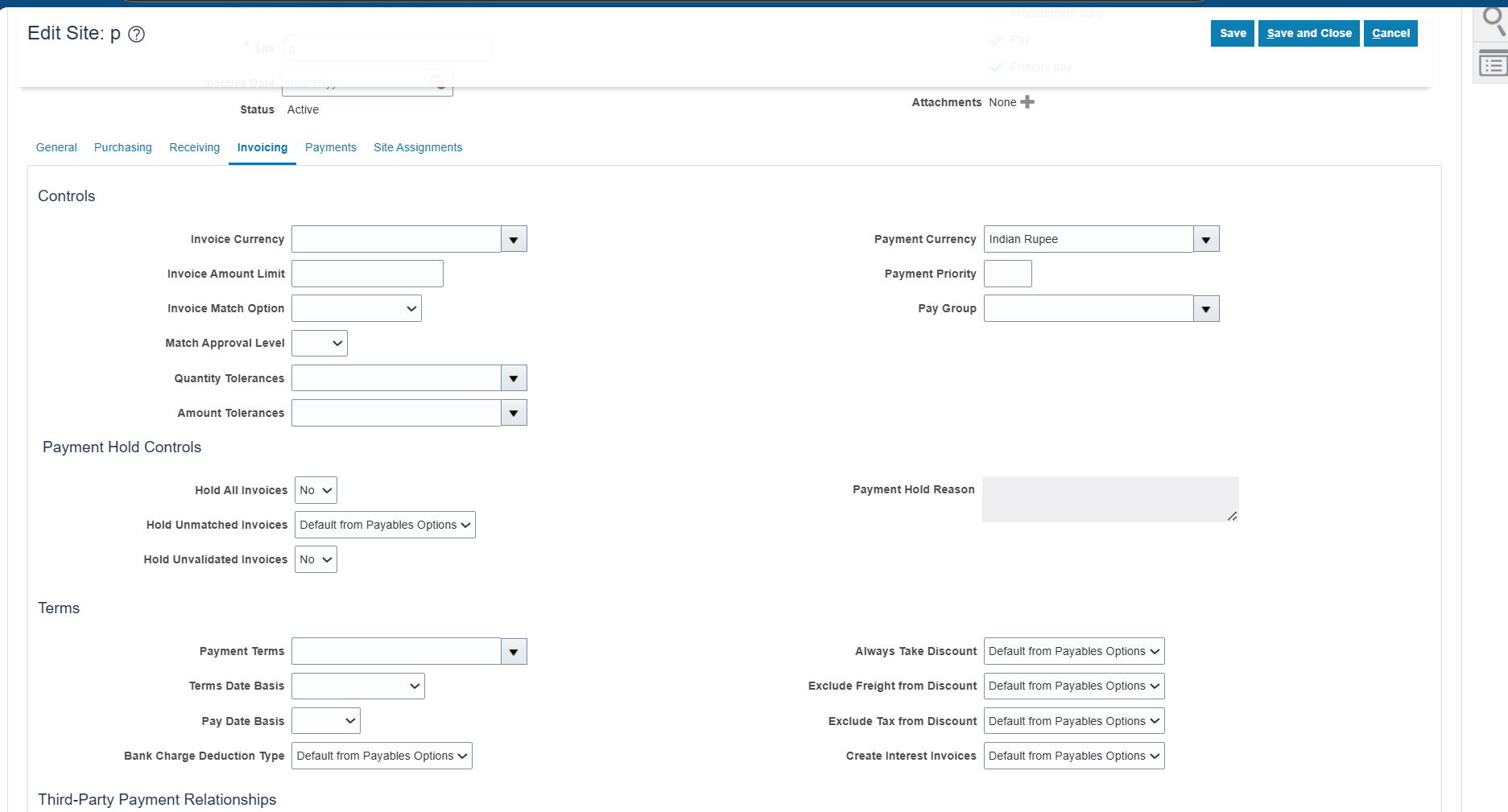 Bpm Approval For Payment Hold For Supplier At Site Level — Cloud