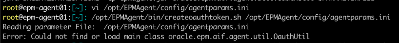 Java error when creating Authentication Token for EPMAgent — Cloud ...