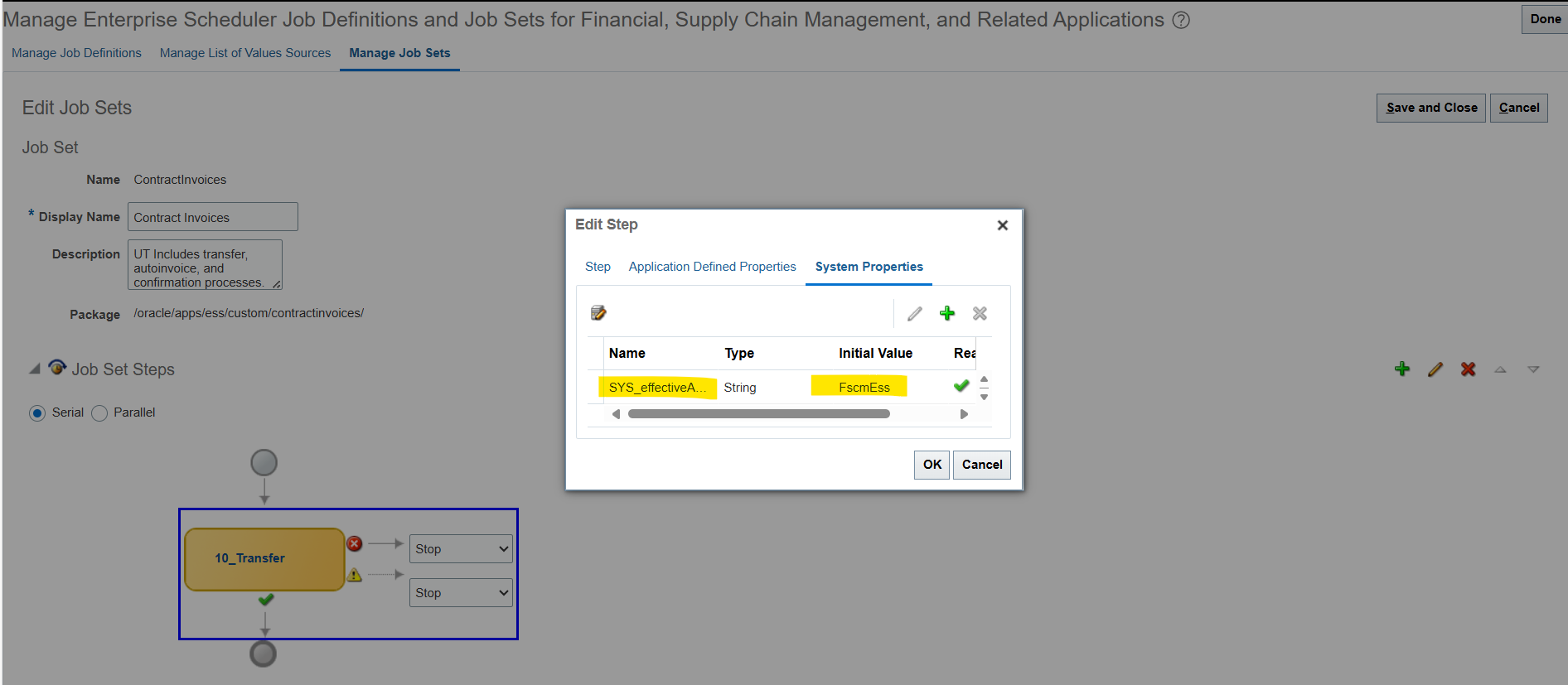 Job Set Contract Invoices does not retain System Properties — Cloud ...