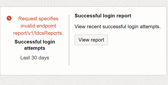 unable to get successful login report from IDCS for users logged in ...