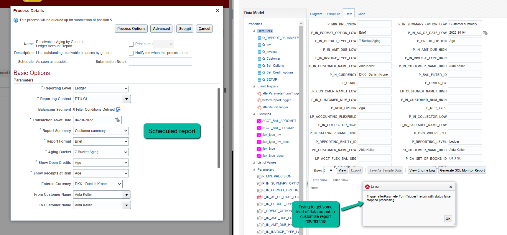 customizing Receivables Aging by General Ledger Account Report — Cloud ...