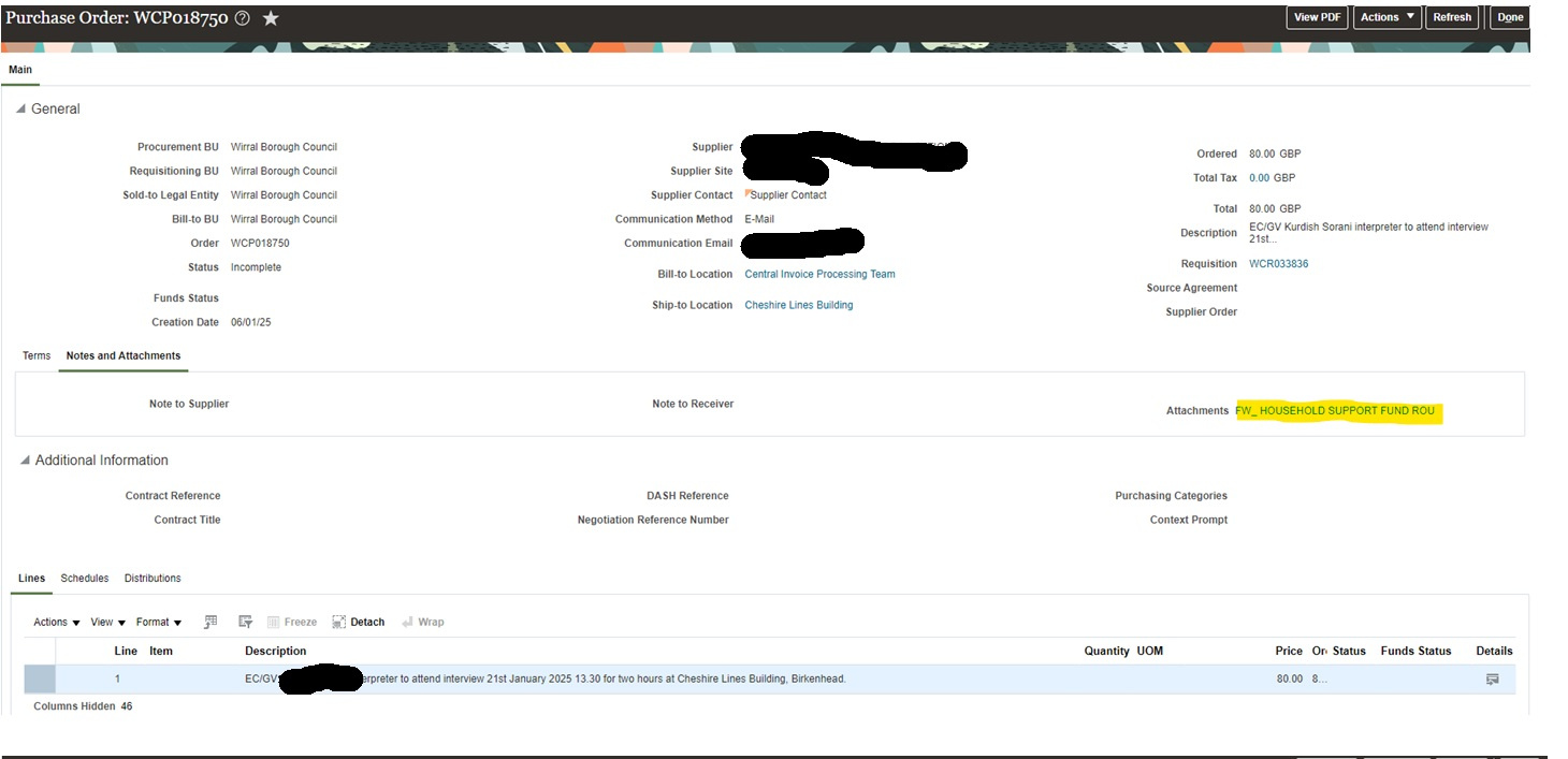 When Requisitions Are Turning Into Purchase Orders They Are Adding Random Attachments Why