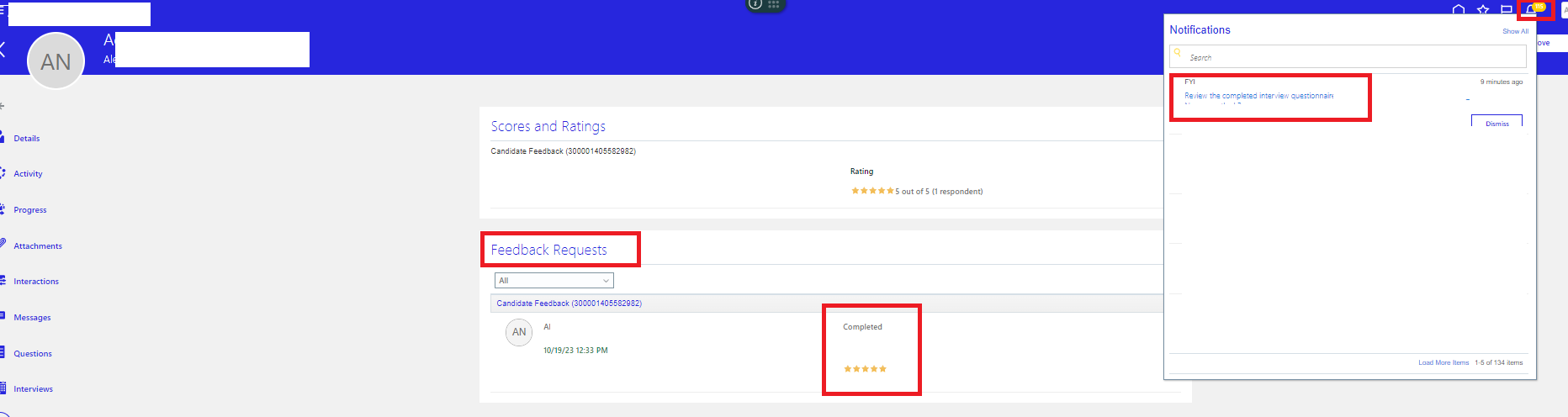 Collect Recruiter Interview Feedback — Cloud Customer Connect