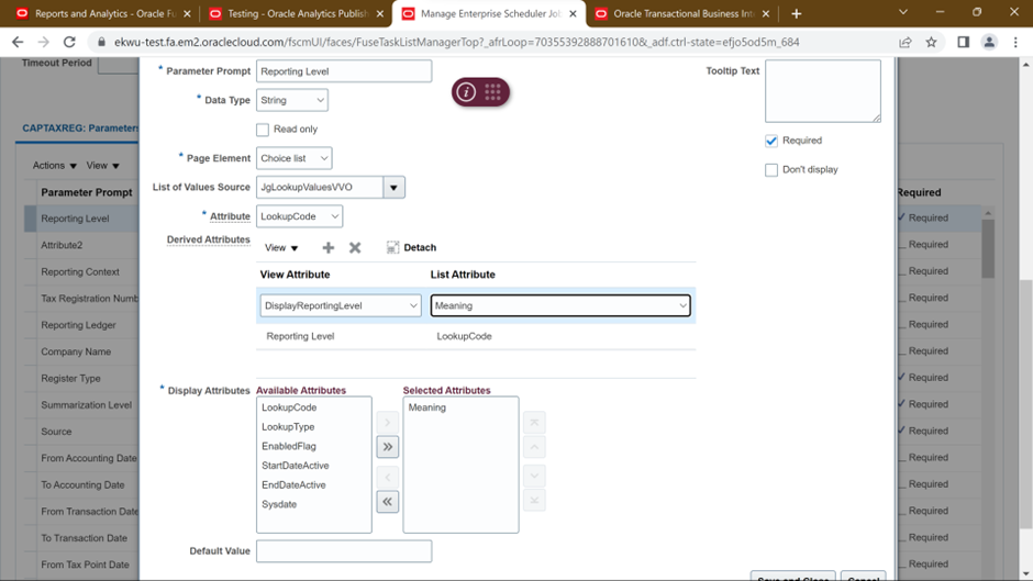 Customised Report Via Manage Enterprise Scheduler Job Definitions And Job Sets For Financial