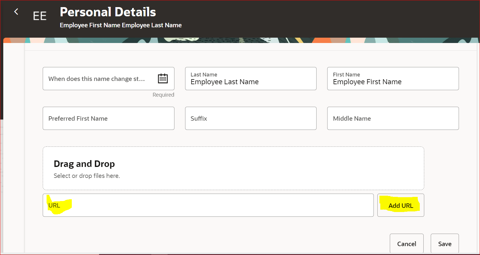 How To Hide URL Box And Add URL Button In Personal Information Page