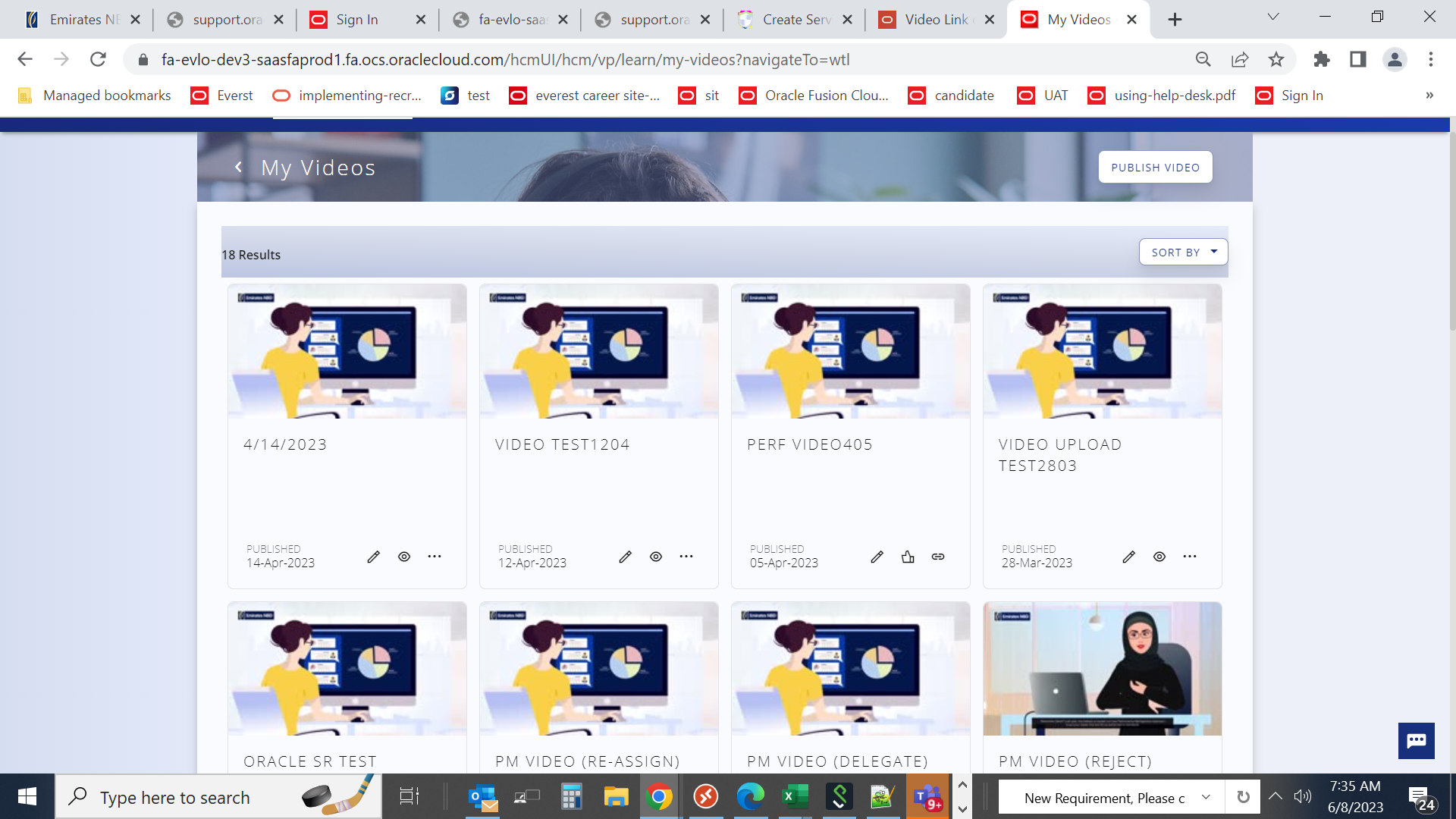 why the videos published from employe self service showing in Published ...