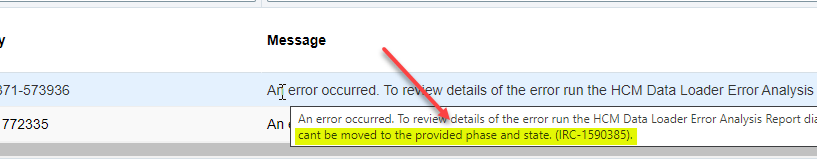 Unable To Update Candidate Application Status Using Hdl — Cloud Customer Connect