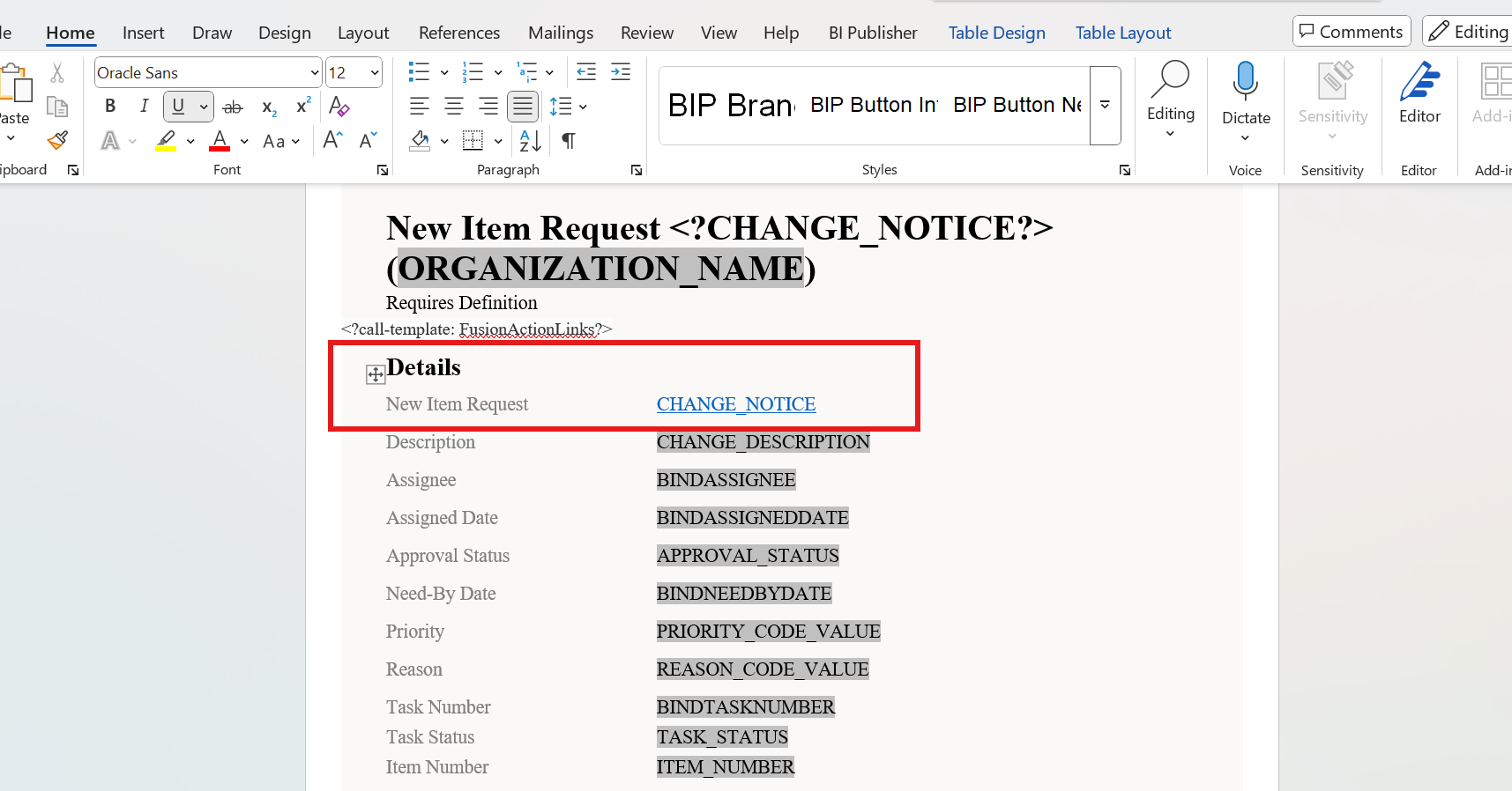 How to add the hyperlink to the Item Numbers, Tasks in the NIR custom ...
