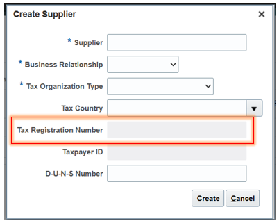 Make Tax Registration Number field mandatory in Supplier Creation ...