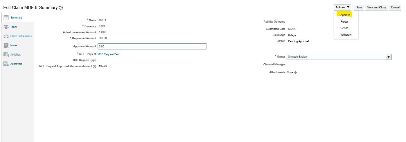 How To Add A Script On Click Of Approve Button In Oracle Sales Cloud — Cloud Customer Connect