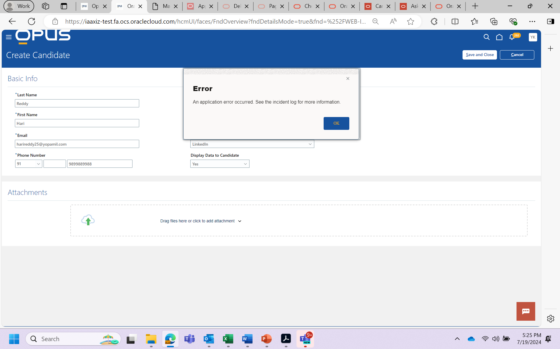 Create A Candidate Page Is Not Working In Redwood — Cloud Customer Connect