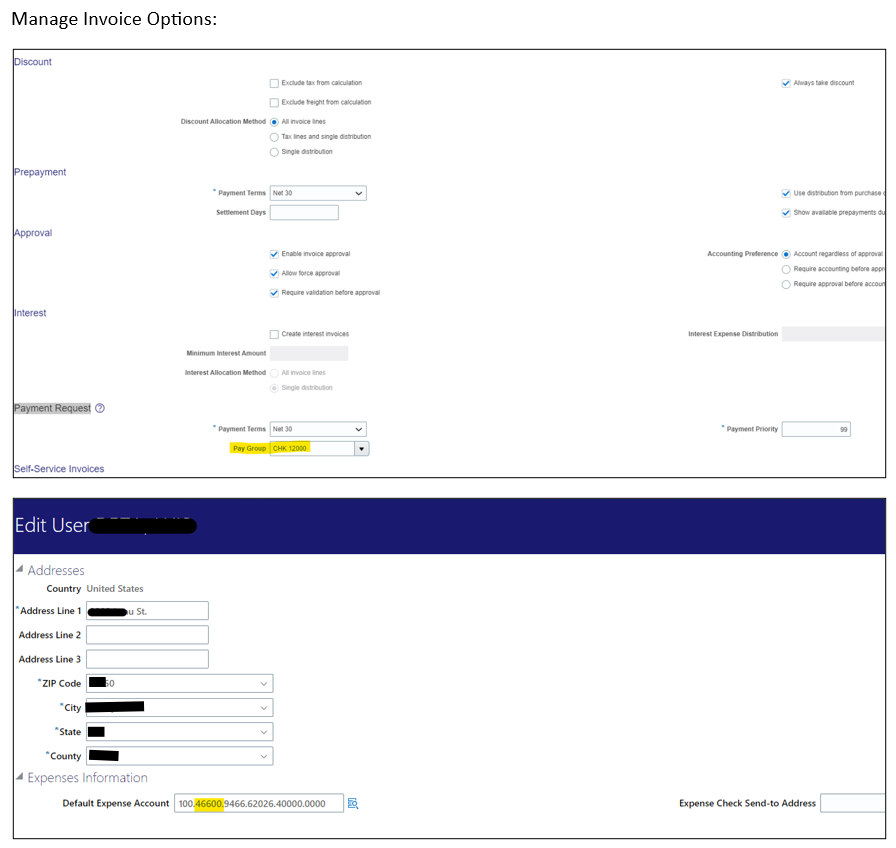 Default Invoice Pay Group according to Employee Expense Account — Cloud ...