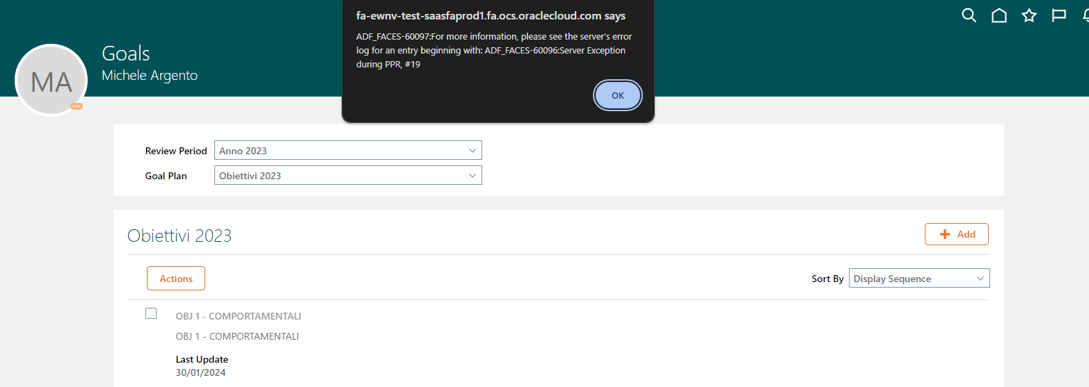 Goal Plan Error When Opening Goals On Employees Goal Plan — Cloud
