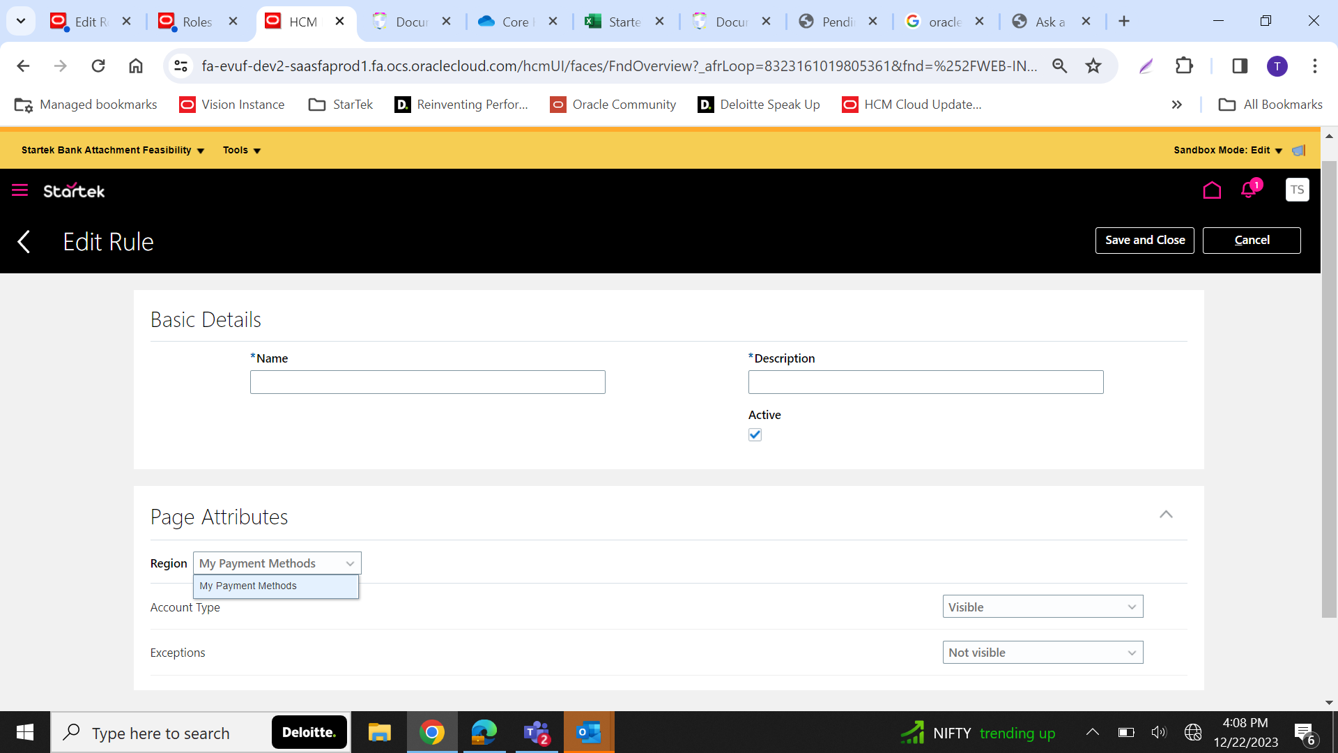 Feasibility to enable attachment section and mark mandatory while adding Bank Account Details ...