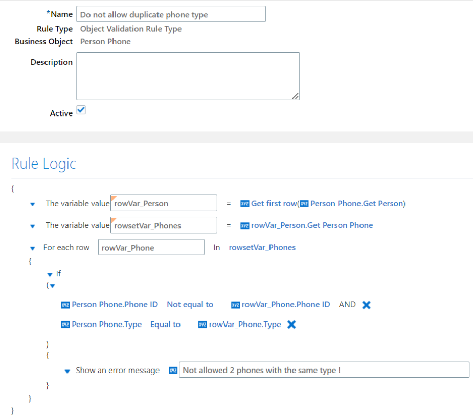 Duplicate Phone Type Not Allowed Using Autocomplete Rule — Cloud 8465